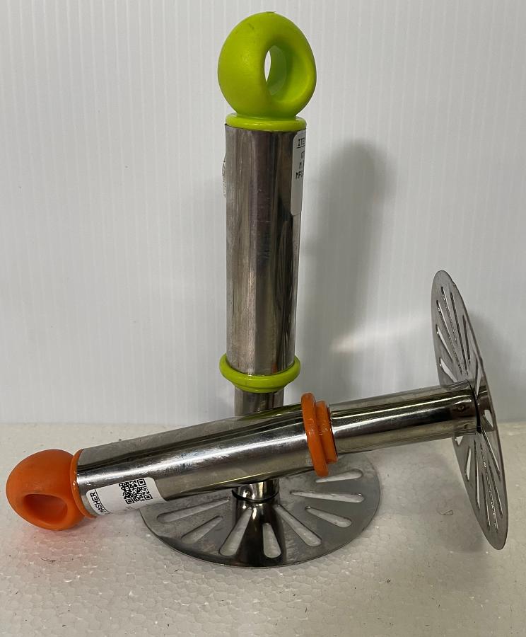 Multi color Kitchen Stainless Steel Potato Vegetable Pav Bhaji Masher ...