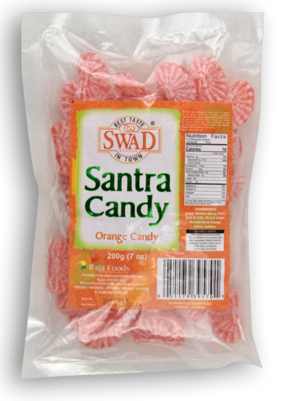 Swad Santra Candy, Orange Candy, 7oz (200g) #51585 | DesiClik.com, USA