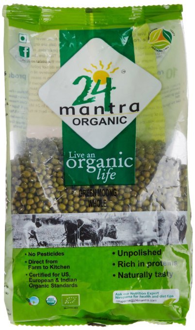 24 Mantra Organic Green Moong Whole 4 Lb #33562 | DesiClik.com, USA