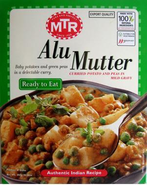 MTR Alu Mutter (Ready-To-Eat) 300 G #32855 | DesiClik.com, USA