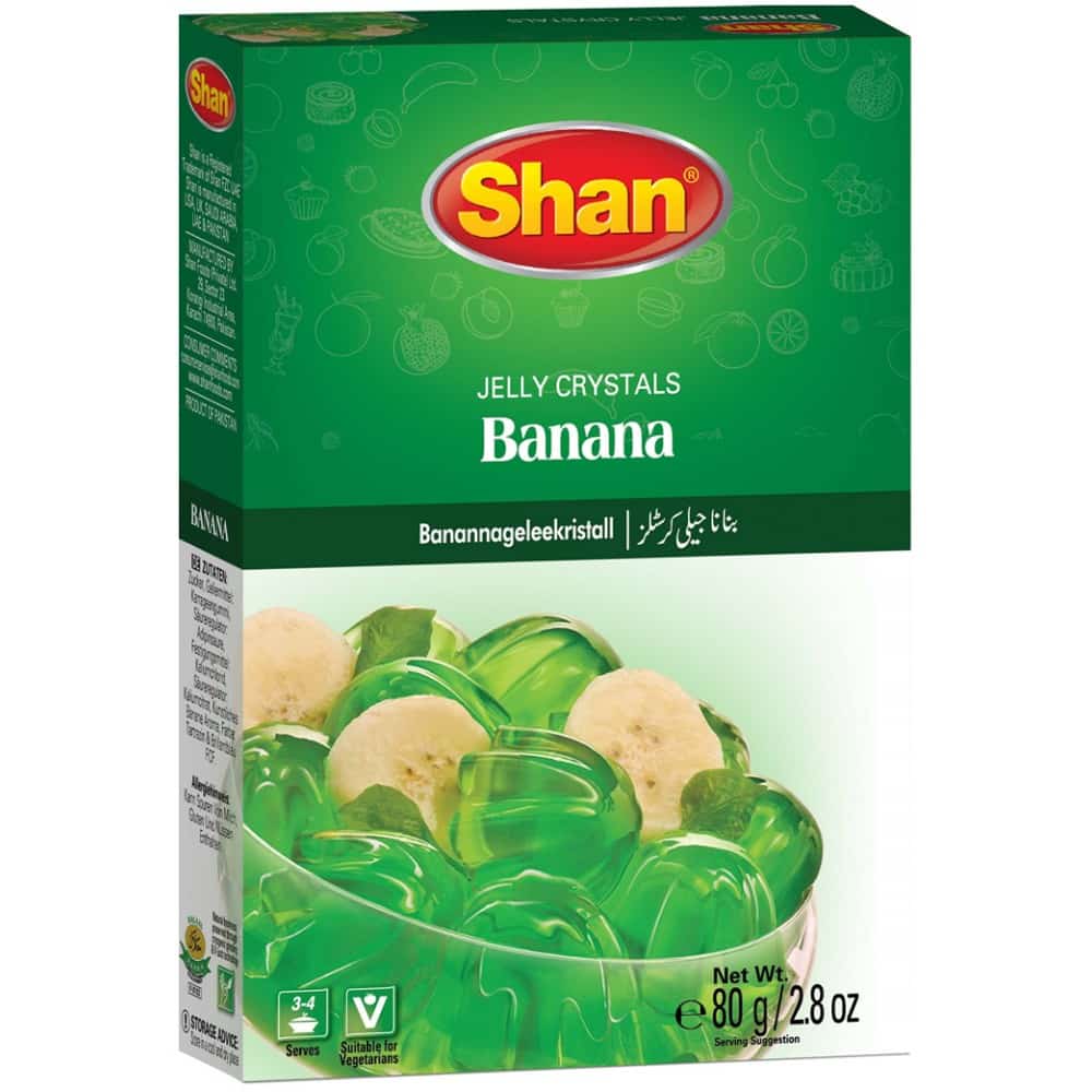 Shan Banana Jelly Crystals 80 gm #37690 | Buy Online @ DesiClik.com, USA
