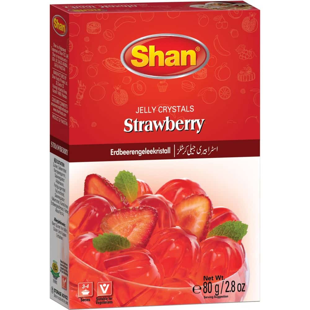 Shan Strawberry Jelly Crystals 80 gm #37697 | DesiClik.com, USA
