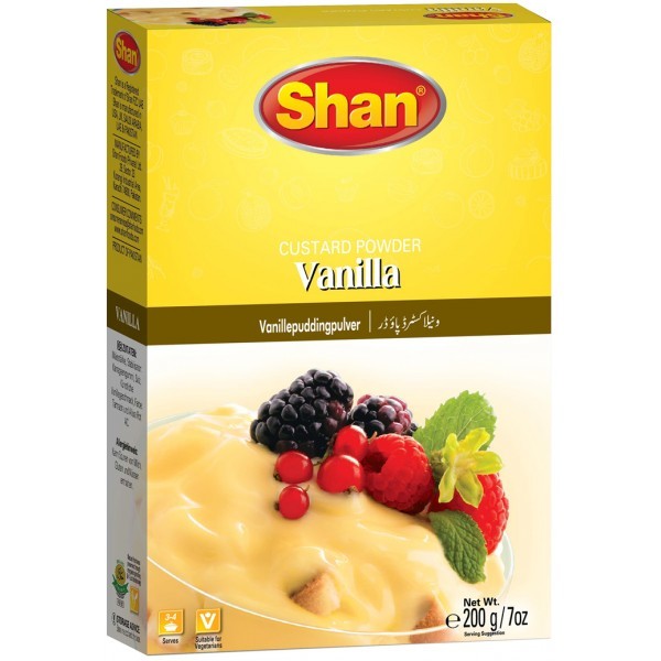 Shan Vanilla Custard Powder 200 gm #37698 | DesiClik.com, USA