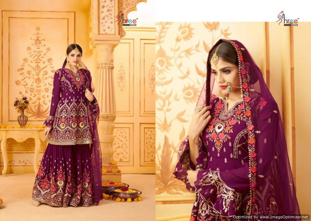 Gorgeous Purple Ready to Wear Embroidered Sharara Suit 40" #38293 ...