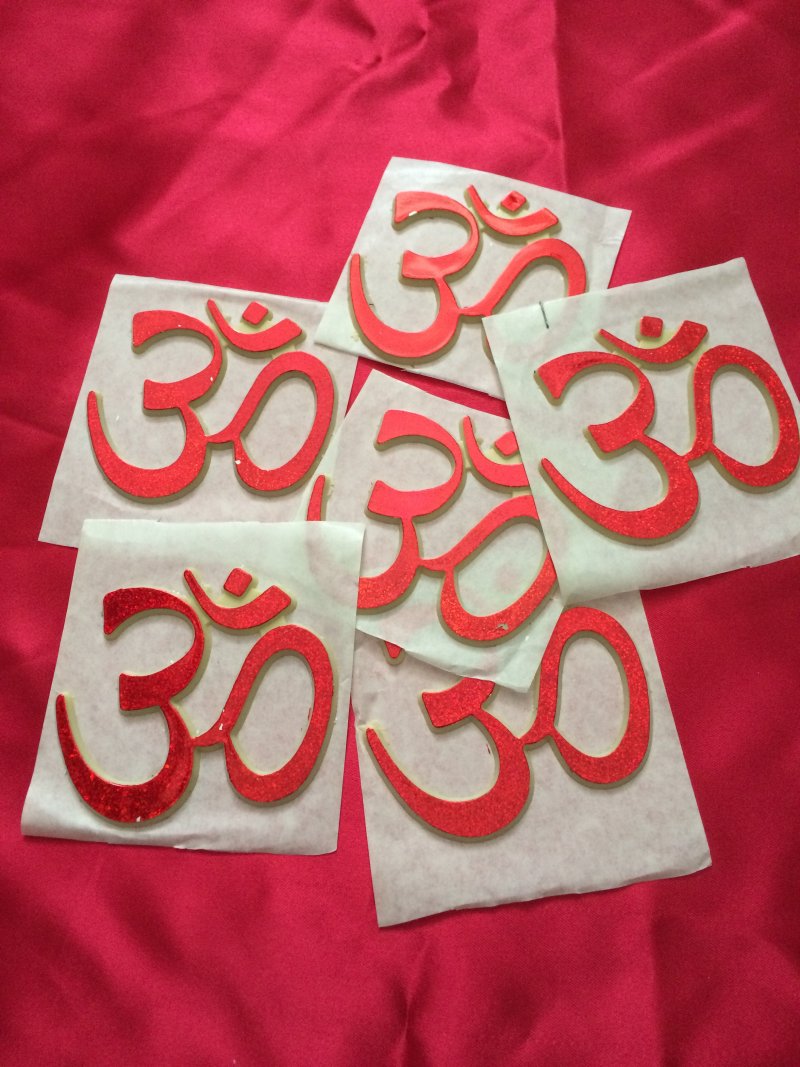 Large OM Symbol 3D Stickers, Hindu Religious Symbol, 6 Pcs #21410 ...