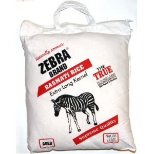 Zebra Basmati Rice Extra Long Kernel 10 Lb Bag #39462 | DesiClik.com, USA