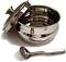 Stainless Steel Ghee Pot (Ghilodi) with Lid & Spoon, Ghee ka Dabba